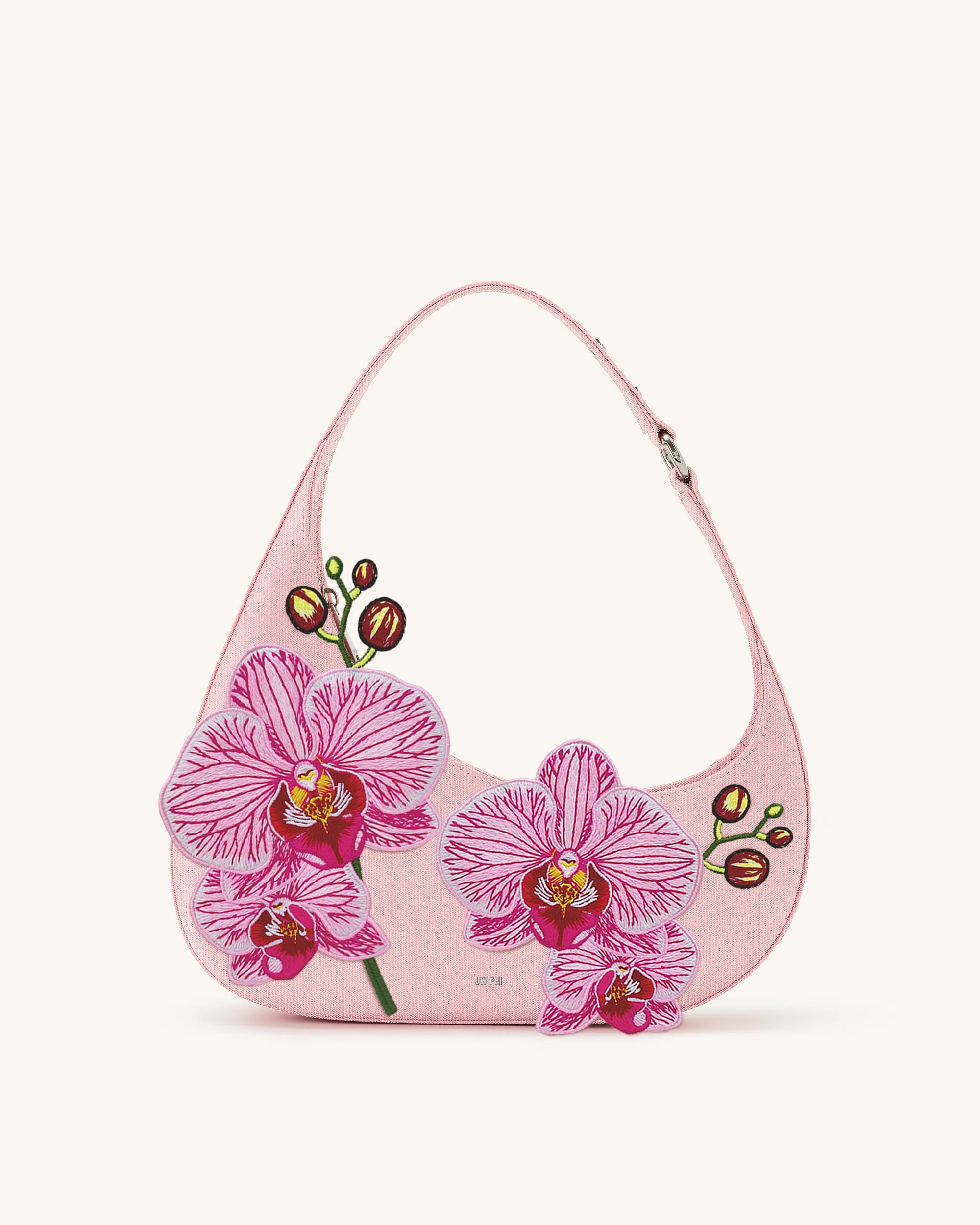 Harlee Orchid Embroidered Shoulder Bag - Pink | JW PEI